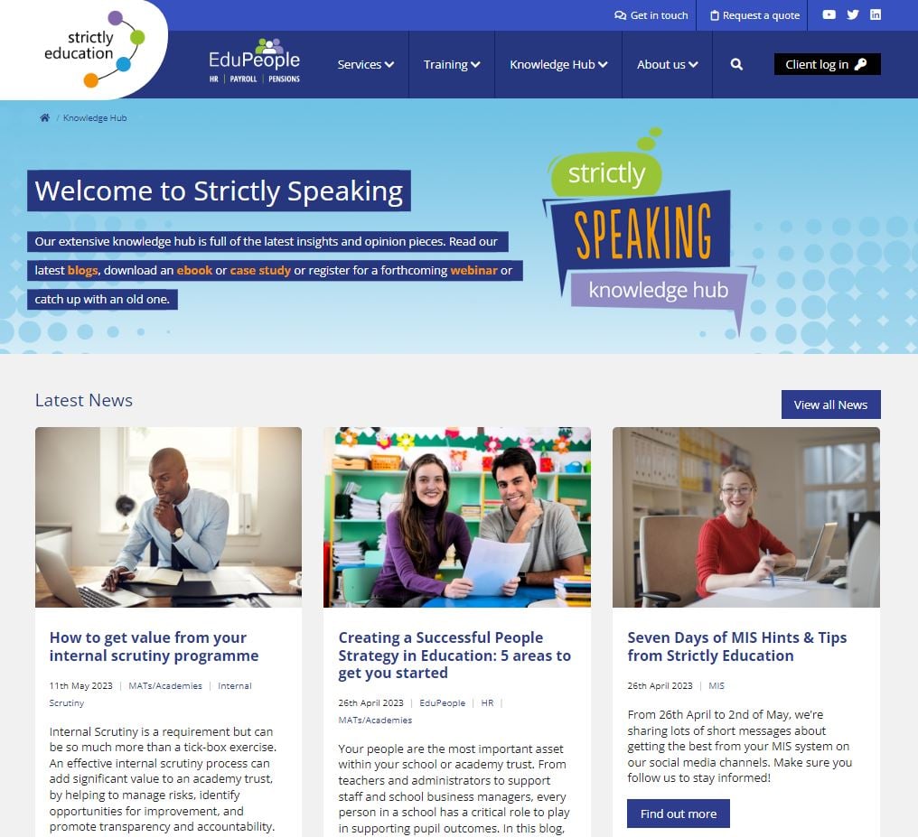 Strictly Speaking Knowledge Hub: Your online resource for school operations Strictly Speaking Knowledge Hub: Your online resource for school operations